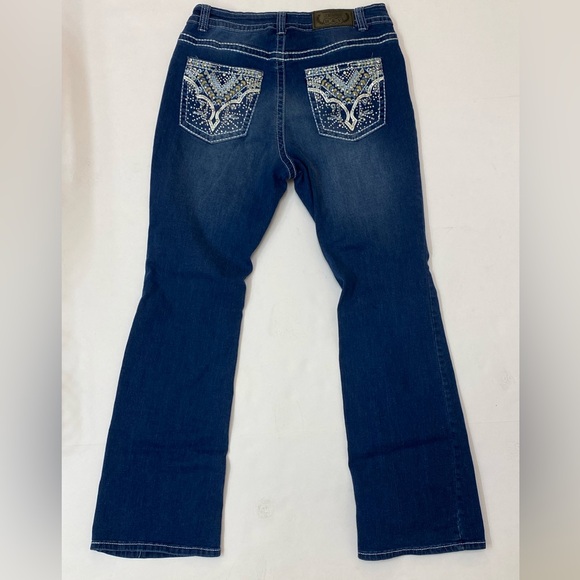 H & Y | Jeans | Hy Women 7s Trendy Sexy Rhinestone Studded Flare High ...